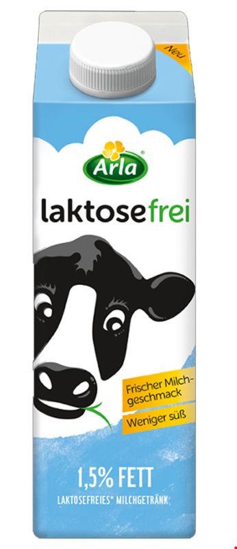 ARLA Lactosefreie H-Milch 1,5% Fett 10 x 1,0 l (Tetra) | 276