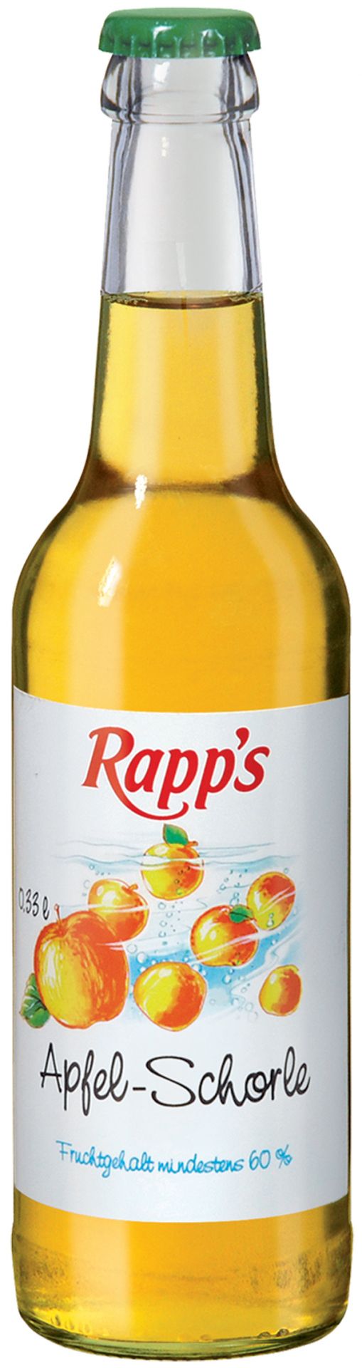 Rapps Apfelschorle 24 x 0,33 l (Glas) | 208